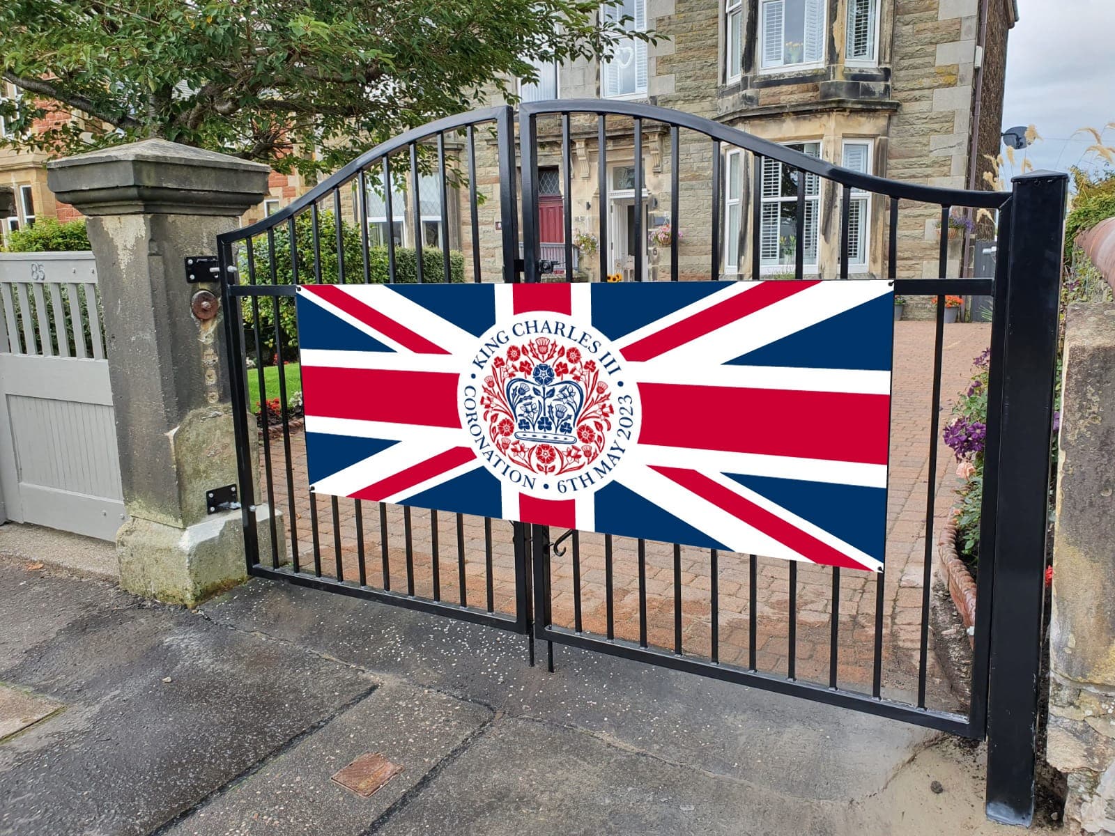 Printed banners and display items for the King's Coronation 2023